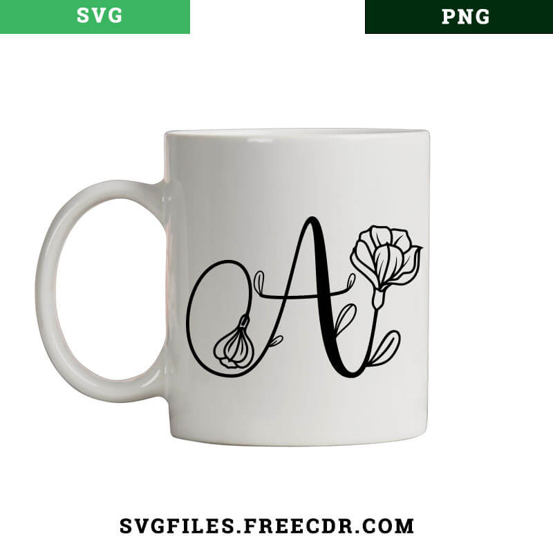 Free Letter A Monogram SVG File